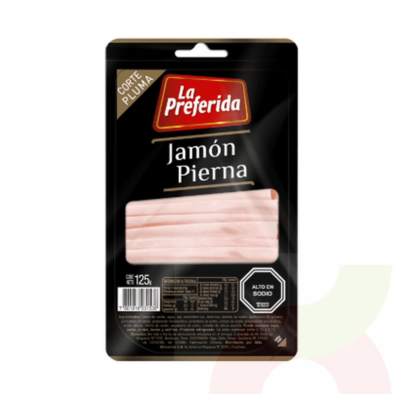 Jamón Pierna La Preferida 125Gr - Supermercados Eltit