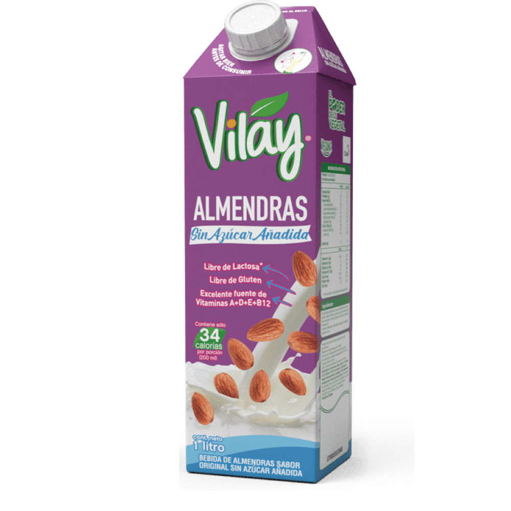 Vilay Bebida Vegetal Almendras Sin Azúcar - 1 Litro - Compra online en ...