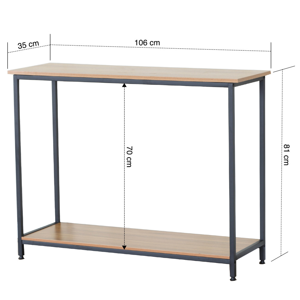 Arrimo Novahus Industrial Café con Tubo de Acero y MDF - Novahus