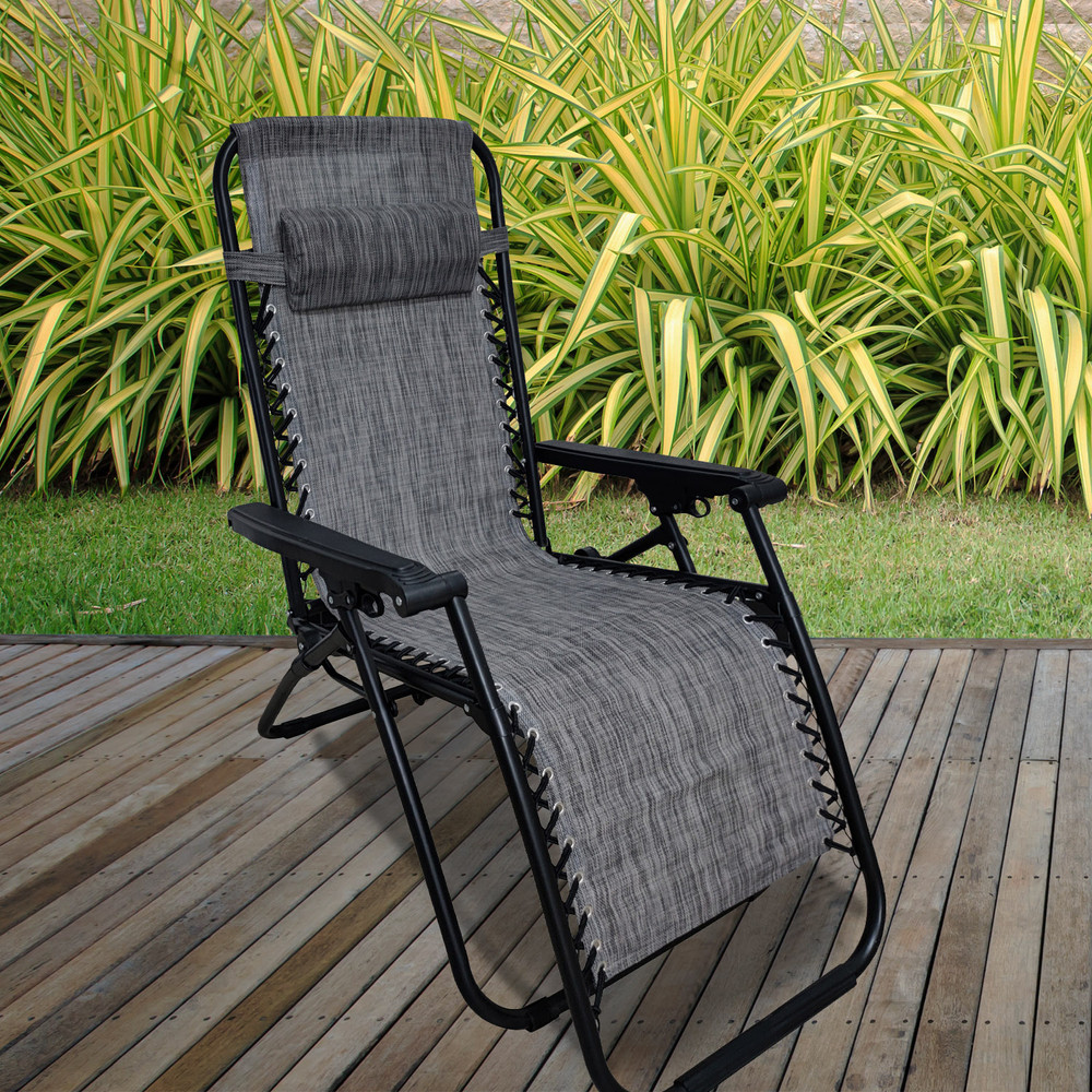 Novahus - Reposera Reclinable Para Patio Gris