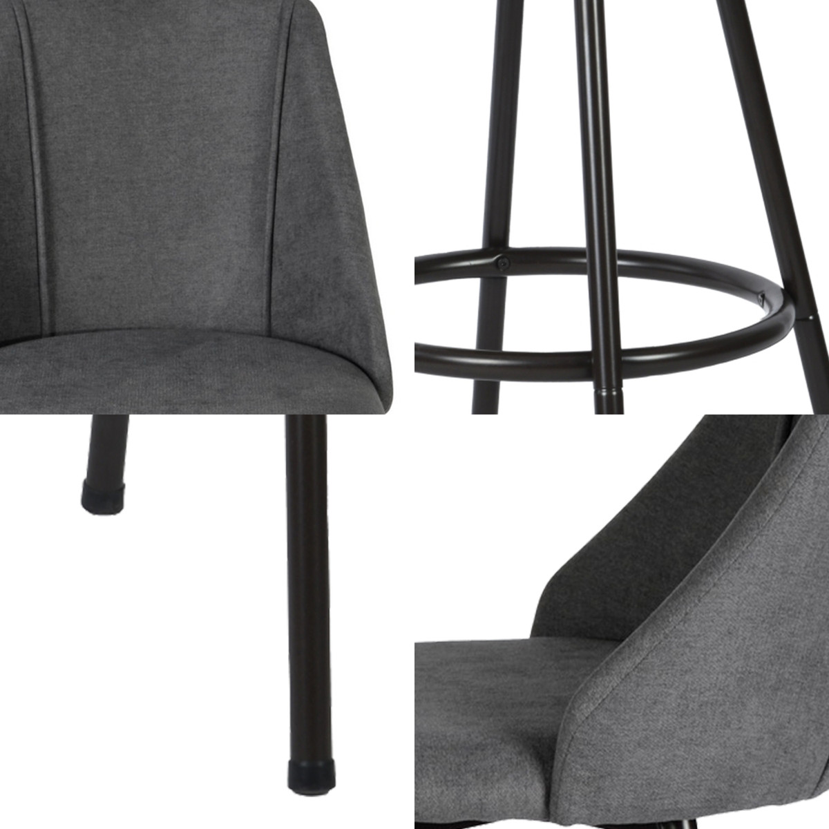 Pack 2 Piso de Bar Binger Grafito - Novahus