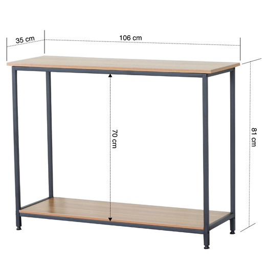 Novahus - Arrimo Novahus Industrial Café con Tubo de Acero y MDF