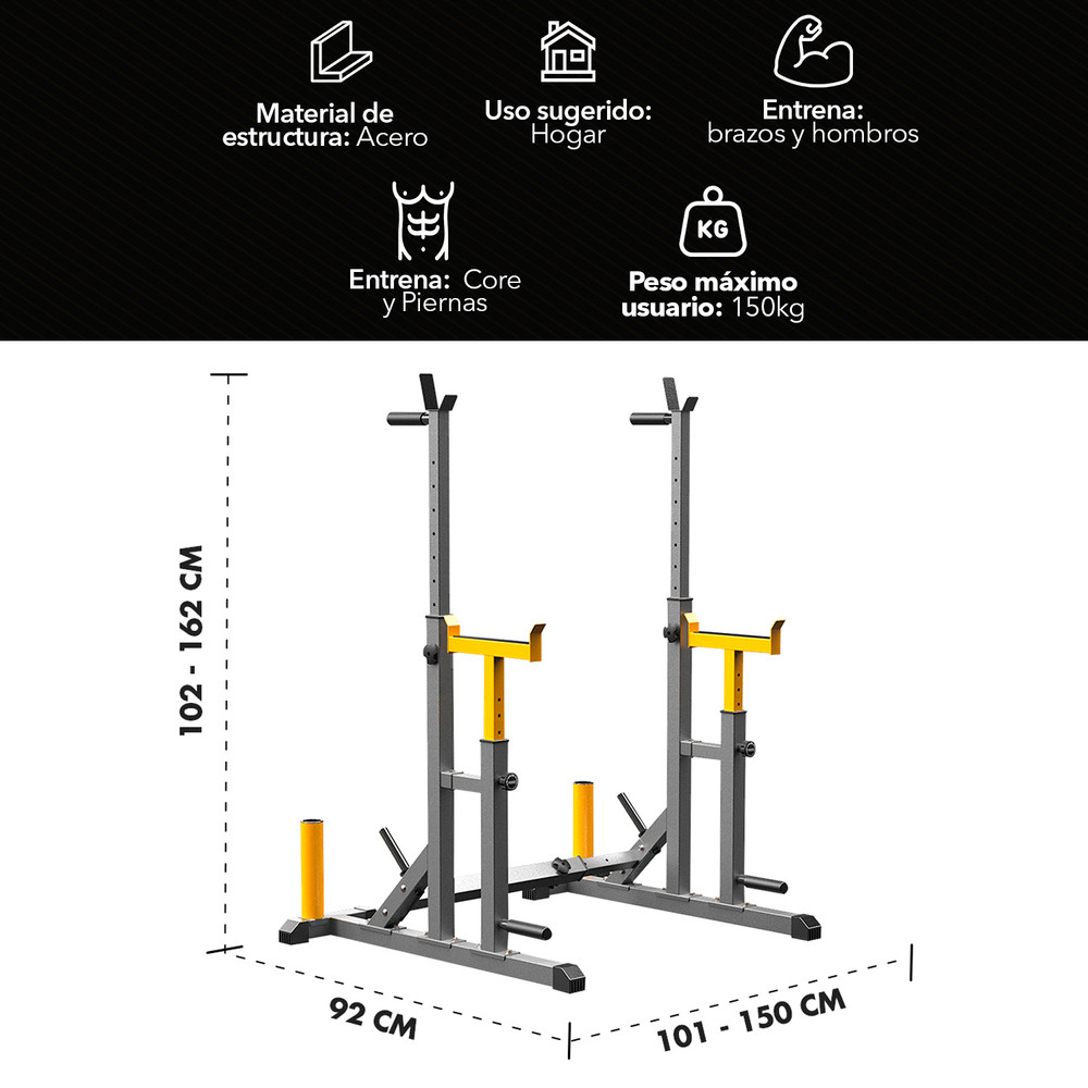 Atletis - Squat Rack Multifuncional Power Sentadillas Press
