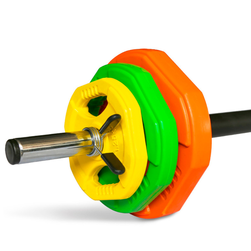 Atletis - Set de Pesas 20 Kg y Barra 1,2 M Discos de Colores Multicolor