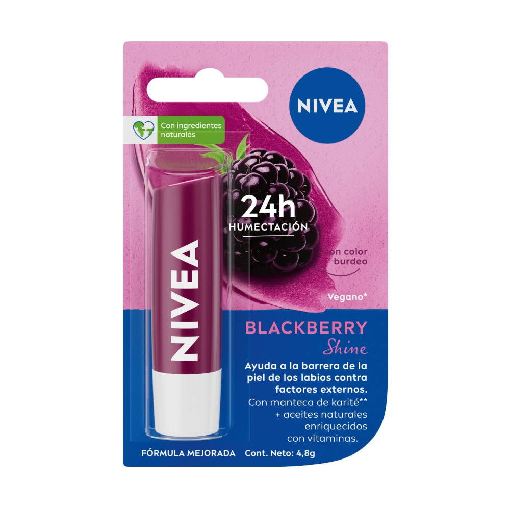 Nivea Protector Labial Blackberry Shine 5.5ml - Liqui
